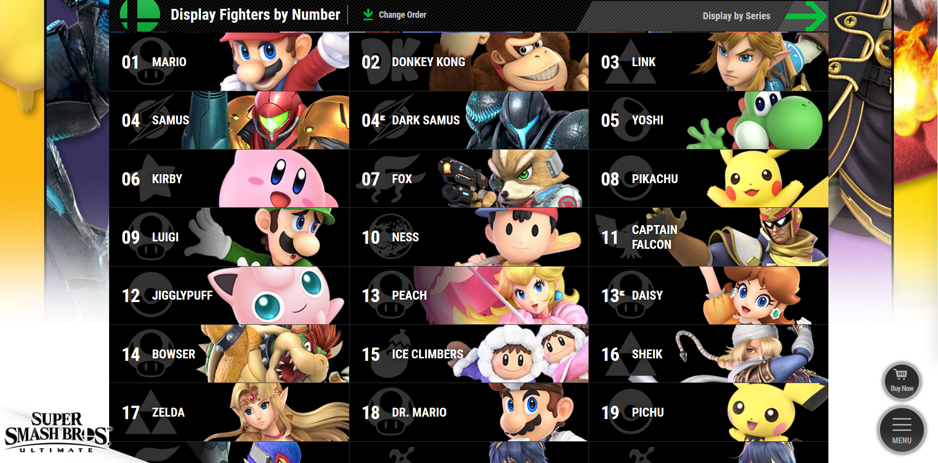 File:FighterNumbersWebsite.png - SmashWiki, the Super Smash Bros. wiki