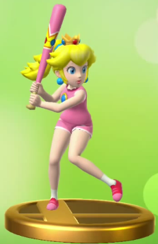 File:PeachBaseballTrophyWiiU.png - SmashWiki, the Super Smash Bros. wiki