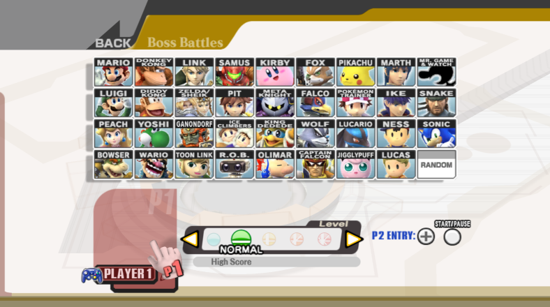 File:Brawl Character selection screen.png - SmashWiki, the Super Smash ...