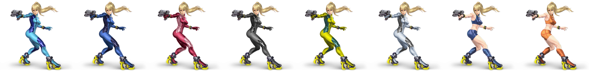 File:Zero Suit Samus Palette (SSBU).png - SmashWiki, the Super Smash ...