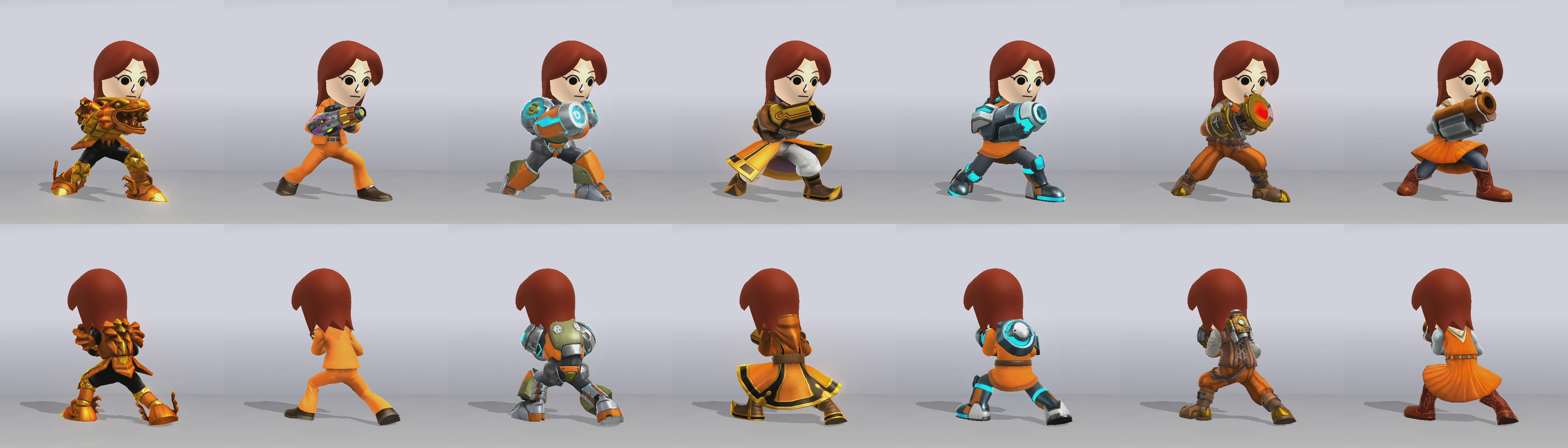 File:Mii Gunner Costumes (SSB4).png - SmashWiki, the Super Smash Bros. wiki