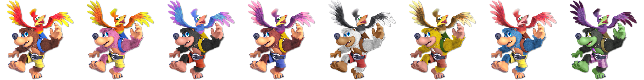 All of Banjo and Kazooie's alternate colors explained