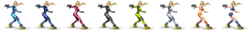 File:Zero Suit Samus Palette (SSBU).png - SmashWiki, the Super Smash ...